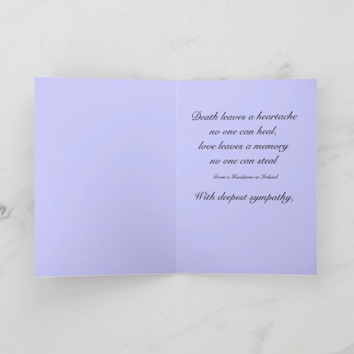 Purple Flowers Sympathy Card | Zazzle