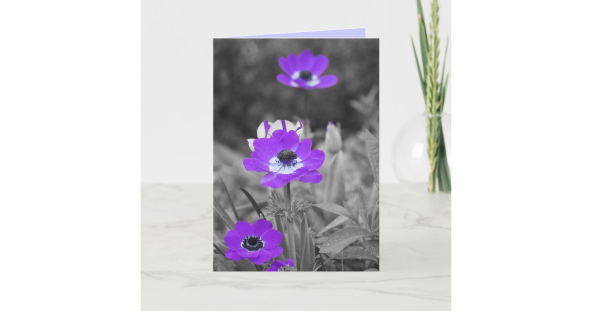 Purple Flowers Sympathy Card | Zazzle