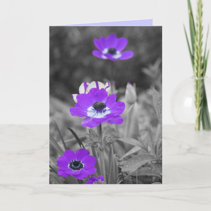 Purple Flowers Sympathy Card | Zazzle.com