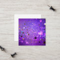 Purple foil background with Stars Calling Card | Zazzle
