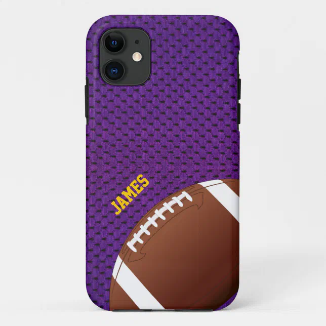 Purple Football Custom iPhone 5 Case | Zazzle