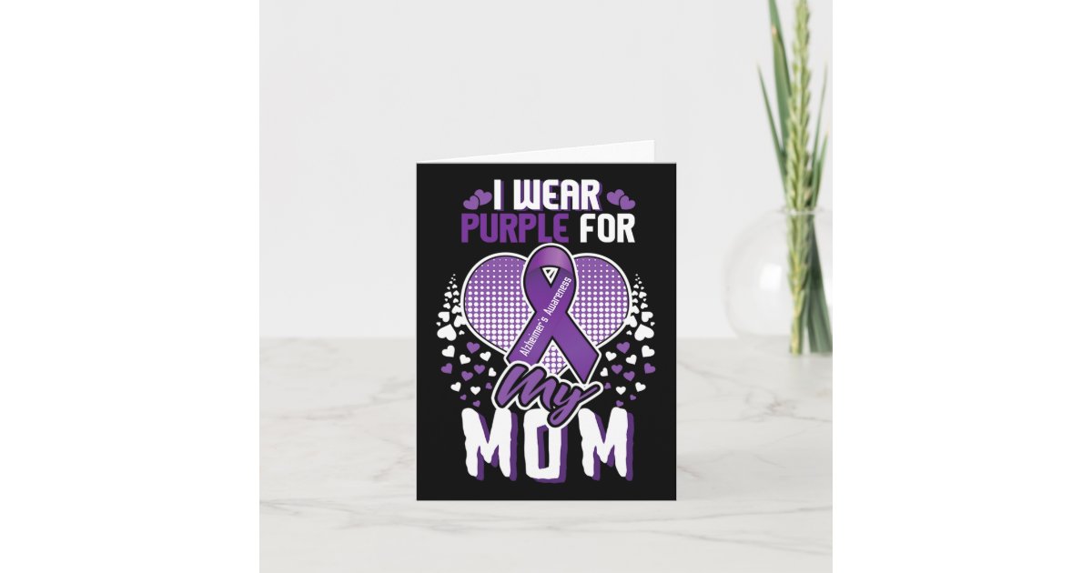 Purple For Mom Alzheimerheimer Heimers Awareness Card | Zazzle