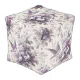Purple French Toile Fleurie Birds Pouf | Zazzle