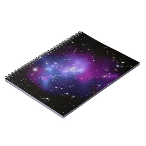Purple Galaxy Cluster Celestial Space Photo Notebook | Zazzle