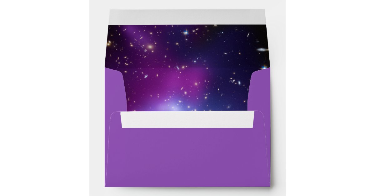 Purple Galaxy Cluster Elegant Celestial Envelope | Zazzle