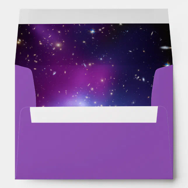 Purple Galaxy Cluster Elegant Celestial Envelope | Zazzle
