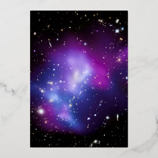 Purple Galaxy Cluster Planetarium Wedding Foil Invitation | Zazzle