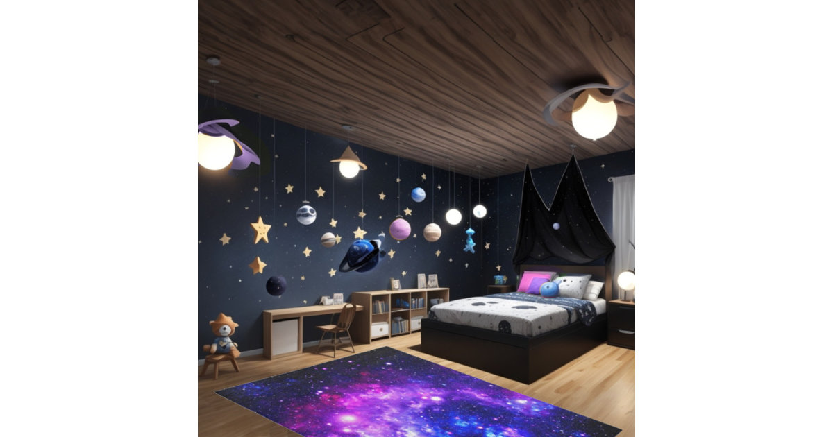 Purple Galaxy Rug - Outer Space Carpet Area Rug | Zazzle