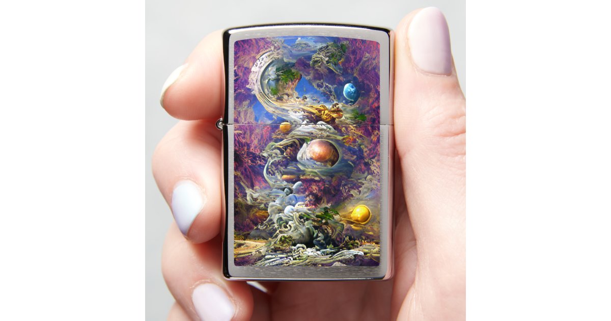 Purple Galaxy Solar System Zippo Lighter | Zazzle