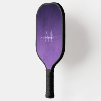 Purple Galaxy Universe Custom Monogram & Name Pickleball Paddle | Zazzle
