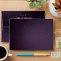 Purple Galaxy Universe Gold Moon Celestial Wedding Envelope | Zazzle