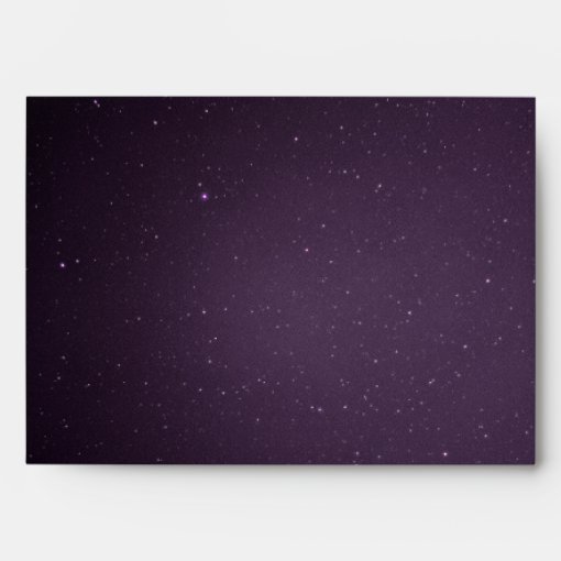 Purple Galaxy Universe Gold Moon Celestial Wedding Envelope | Zazzle
