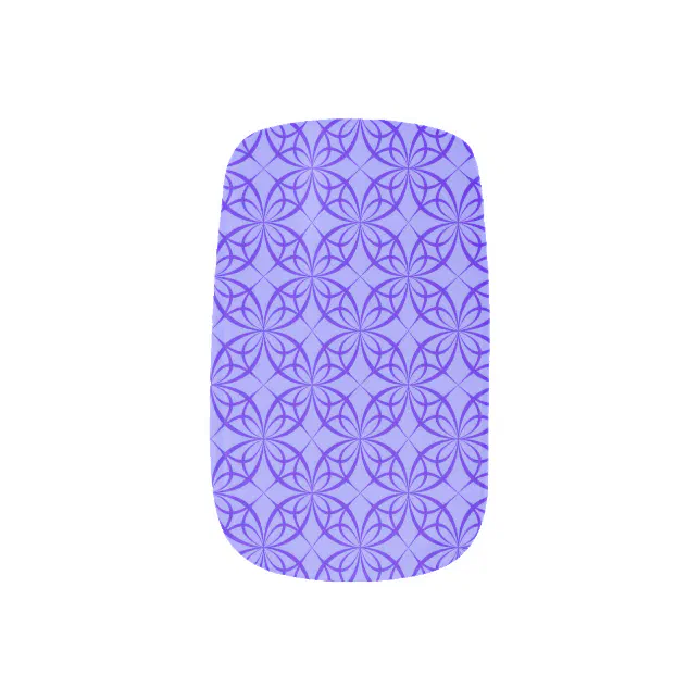 Purple geometric circles minx nail art | Zazzle