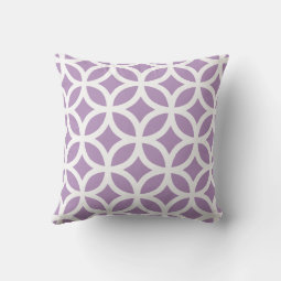 Purple Geometric Pattern Outdoor Pillows | Zazzle