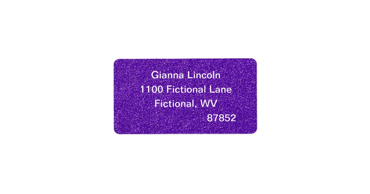 Purple Glitter Address Labels | Zazzle