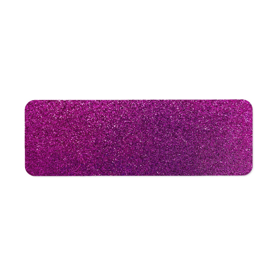Purple Glitter Background Glittery Sparkle Label | Zazzle