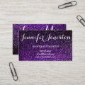 purple glitter business cards, presenter cards | Zazzle