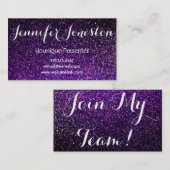 purple glitter business cards, presenter cards | Zazzle