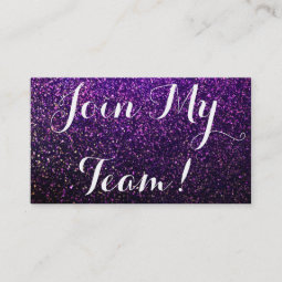 purple glitter business cards, presenter cards | Zazzle