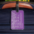 Purple Glitter CPAP Machine Carry-On Luggage Tag | Zazzle