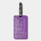 Purple Glitter CPAP Machine Carry-On Luggage Tag | Zazzle