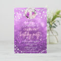 Purple Glitter Euphoria Birthday Party Invitation | Zazzle