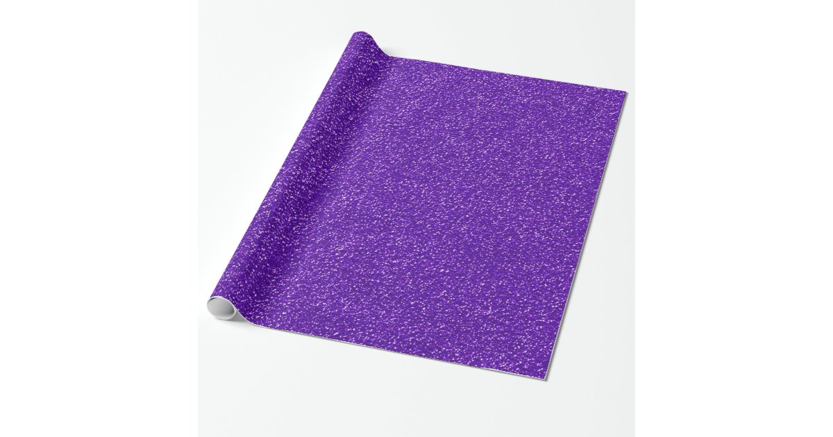 Purple Glitter Gift Wrap | Zazzle