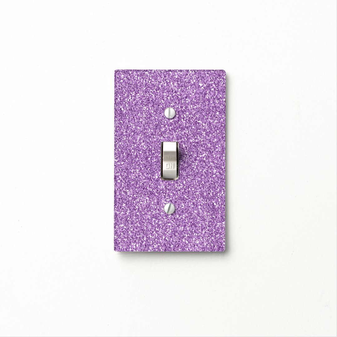 Purple Glitter Light Switch Cover | Zazzle