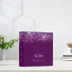 Purple glitter monogram name school office 3 ring binder | Zazzle