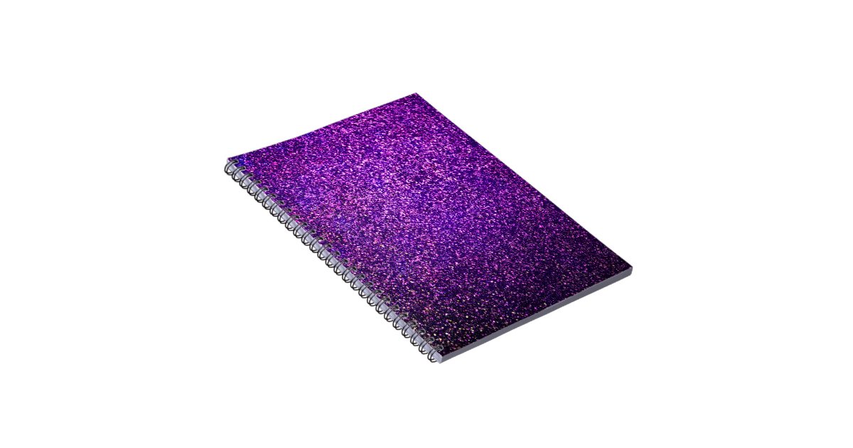 purple glitter notebook | Zazzle