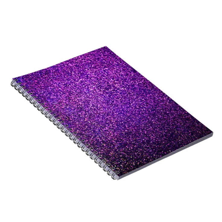 purple glitter notebook | Zazzle