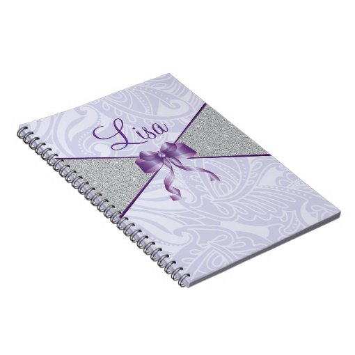 Purple Glitter Notebook | Zazzle