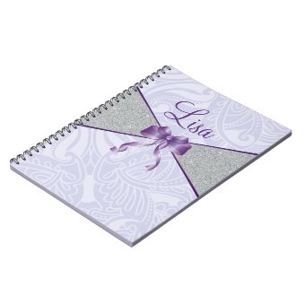 Purple Glitter Notebook | Zazzle