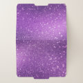 Purple glitter printed faux foil shimmer sparkle file folder | Zazzle