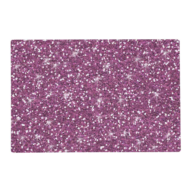 Purple Glitter Printed Placemat | Zazzle