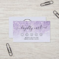 Purple Glitter Salon Spa Loyalty Card with Logo | Zazzle