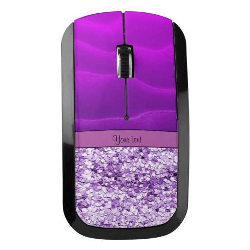 Purple Glitter & Sand Wireless Mouse | Zazzle