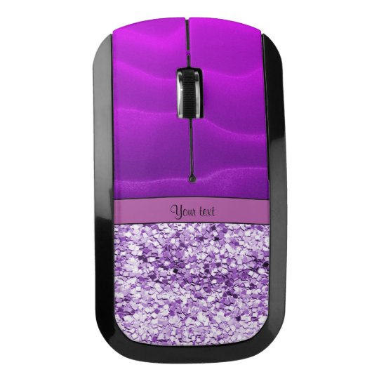 Purple Glitter & Sand Wireless Mouse | Zazzle.com