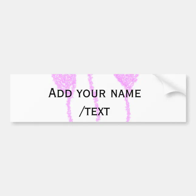 Purple glitter sparkle texture pink balloon bumper sticker | Zazzle