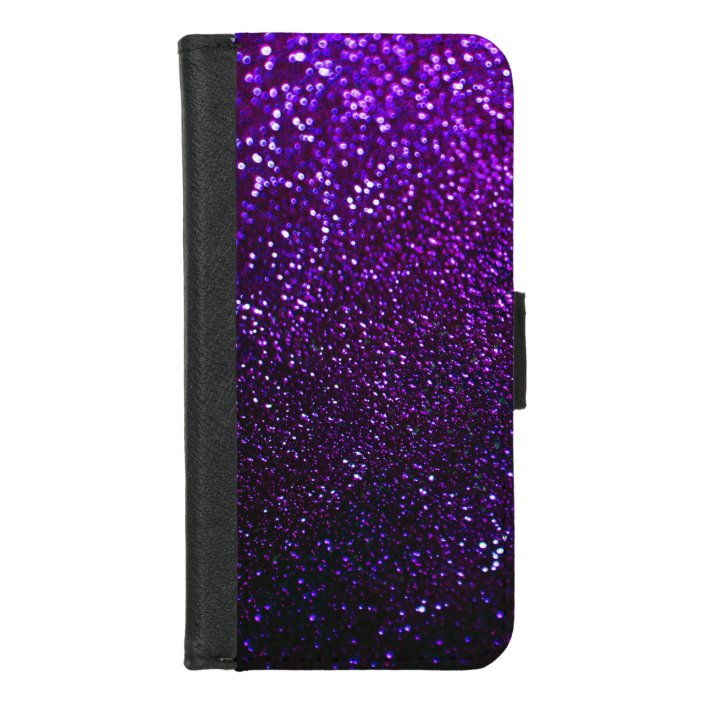 Purple Glitter Wallet Phone Case | Zazzle.com