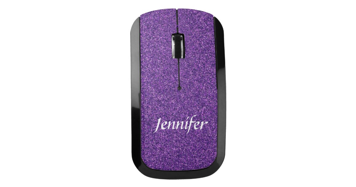 Purple Glitter Wireless Computer Mouse | Zazzle