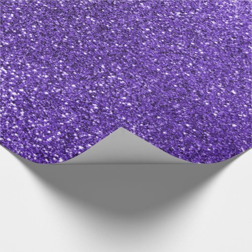 Purple glitter wrapping paper | Zazzle