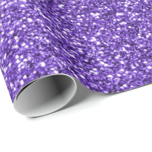 Purple glitter wrapping paper | Zazzle