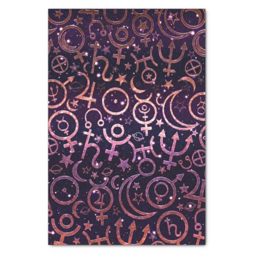 Purple Glittery Planetary Universe Space Planets Tissue Paper | Zazzle