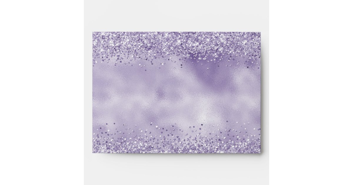 Purple Glitzy Glitter Envelope | Zazzle