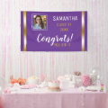 Purple Gold Congrats Graduate Photo Graduation Banner | Zazzle