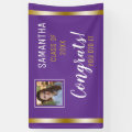 Purple Gold Congrats Graduate Photo Graduation Banner | Zazzle