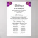 Purple/Gold Floral Wedding Ceremony Program Sign | Zazzle
