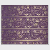 Purple Gold Papyrus Antique Egyptian Floral Lotus Wrapping Paper | Zazzle