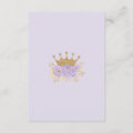 Purple Gold Royal Crown Princess Books for Baby Enclosure Card | Zazzle